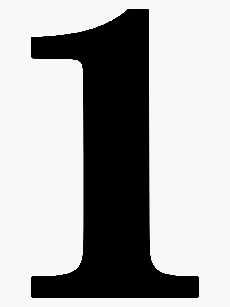 "Number One 1 Numerical #1" Sticker for Sale by ComplexPrints | Redbubble