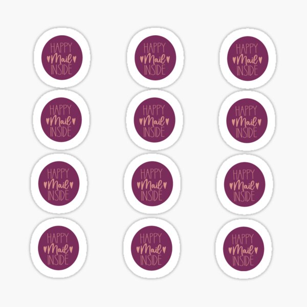 "Happy Mail Inside" Sticker for Sale by marnilauren | Redbubble
