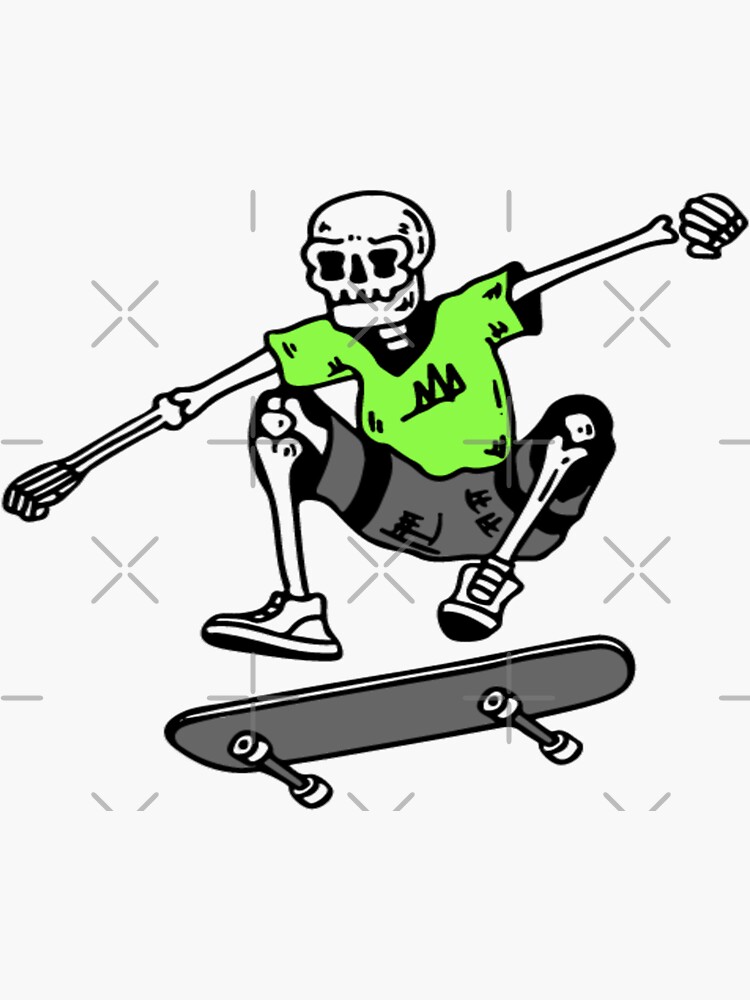 "Cool people skate" Sticker for Sale by newfachion | Redbubble