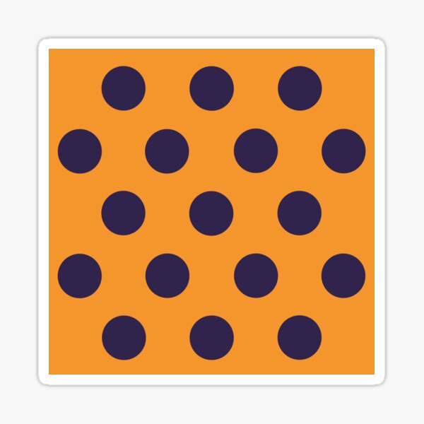 "Large NAVY BLUE and ORANGE POLKA DOTS" Sticker for Sale by RachelMacht ...