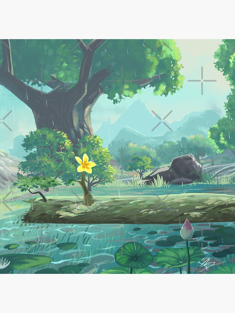 "Keya Pond Korok Flower" Sticker for Sale by RayDiSab | Redbubble