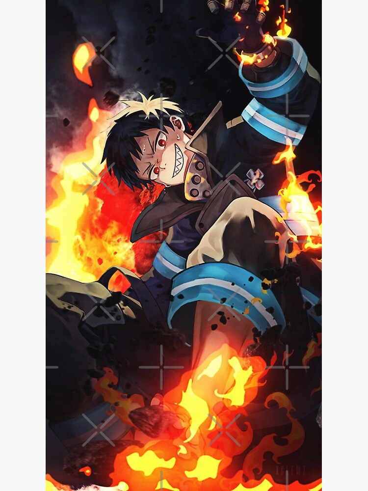 " shinra fire force anime" Sticker for Sale by MoEl-Art | Redbubble