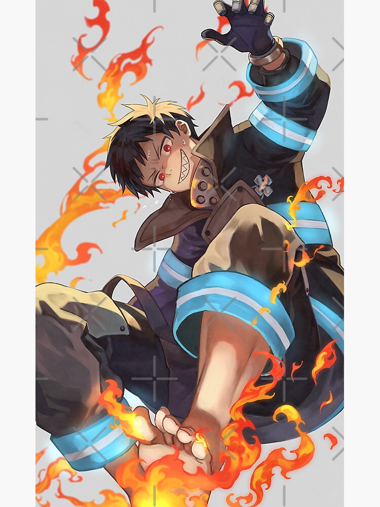 " shinra fire force anime" Sticker for Sale by MoEl-Art | Redbubble