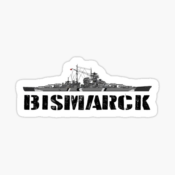 "Battleship Bismarck" Sticker for Sale by burntwolf27 | Redbubble