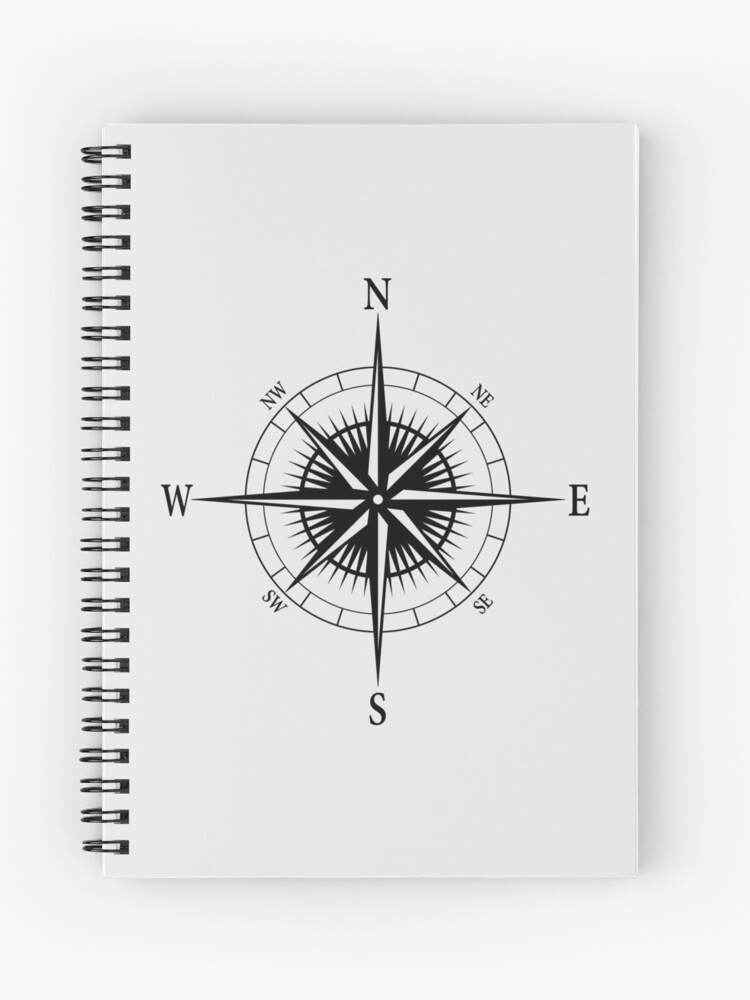 "Compass Rose" Spiral Notebook for Sale by Full Moon | Redbubble