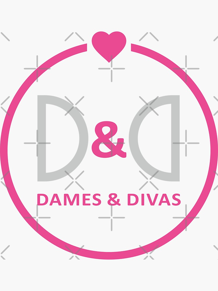"Dames en Divas Logo" Sticker for Sale by Dames-en-Divas | Redbubble