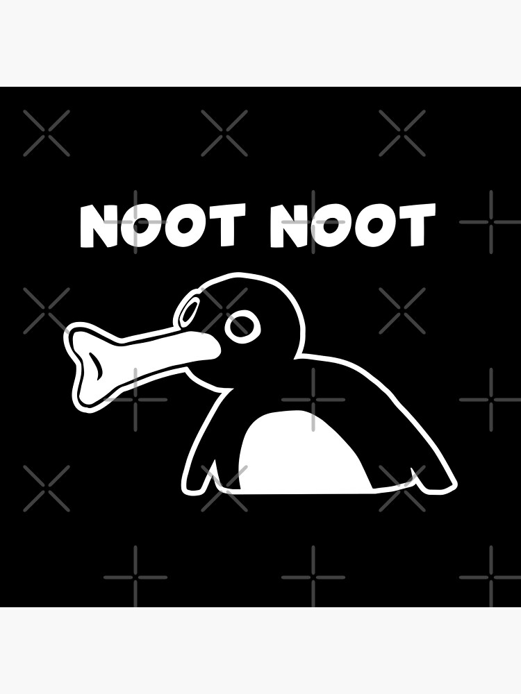 "Noot Noot Pingu Meme (Black BG)" Poster for Sale by FilipeFerreira ...