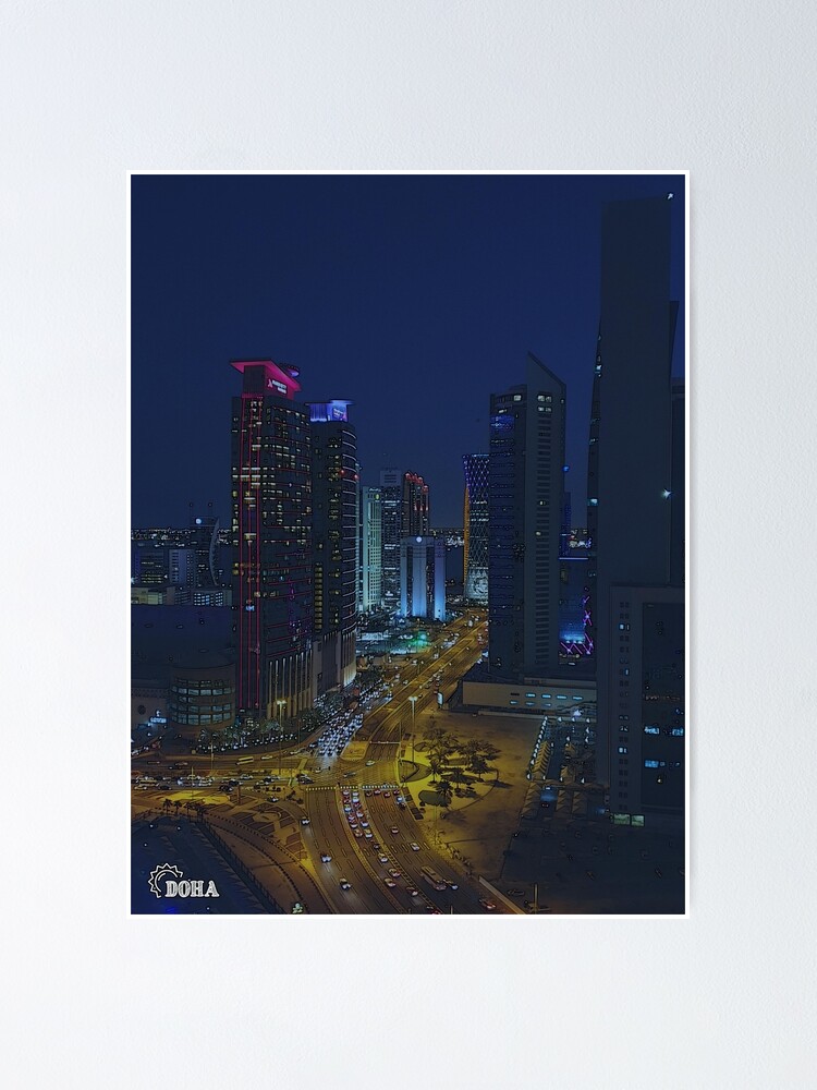"Doha State of Qatar City" Poster for Sale by PostersStickers | Redbubble