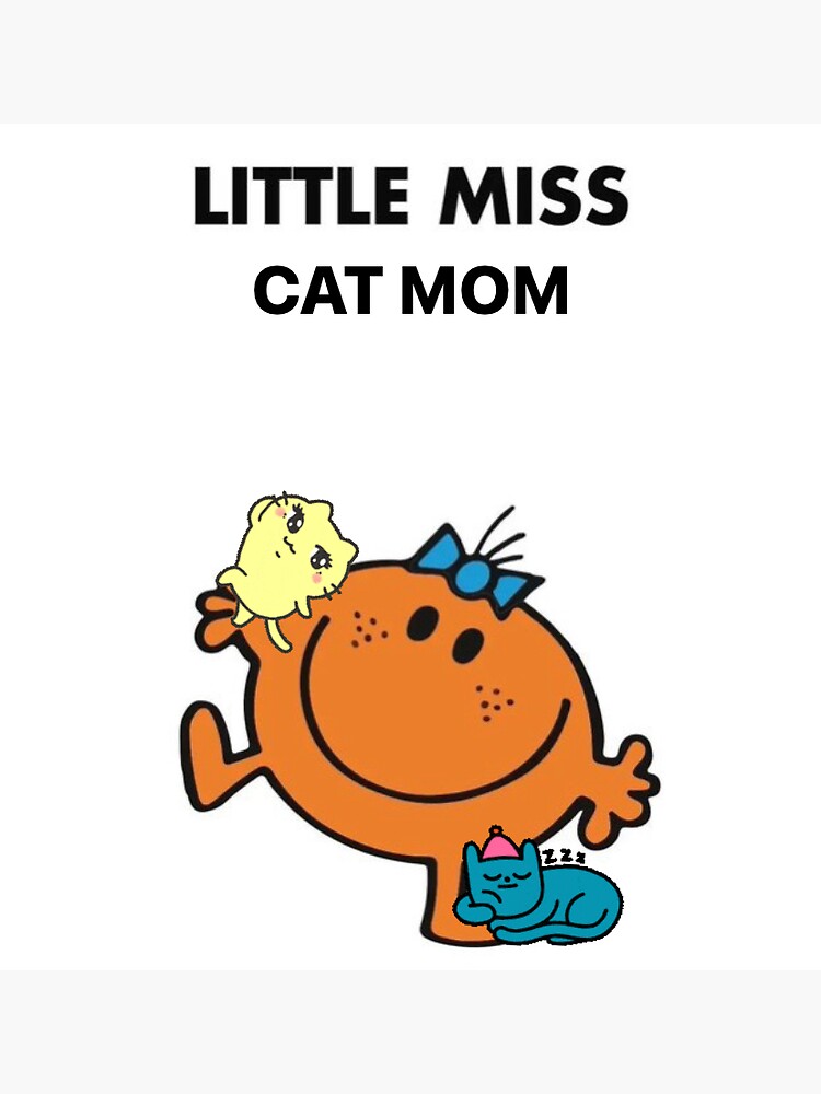 "Little Miss Cat Mom" Sticker for Sale by Kaylaskie | Redbubble
