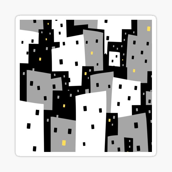 "Big City Life" Sticker for Sale by GemsAnatomy | Redbubble