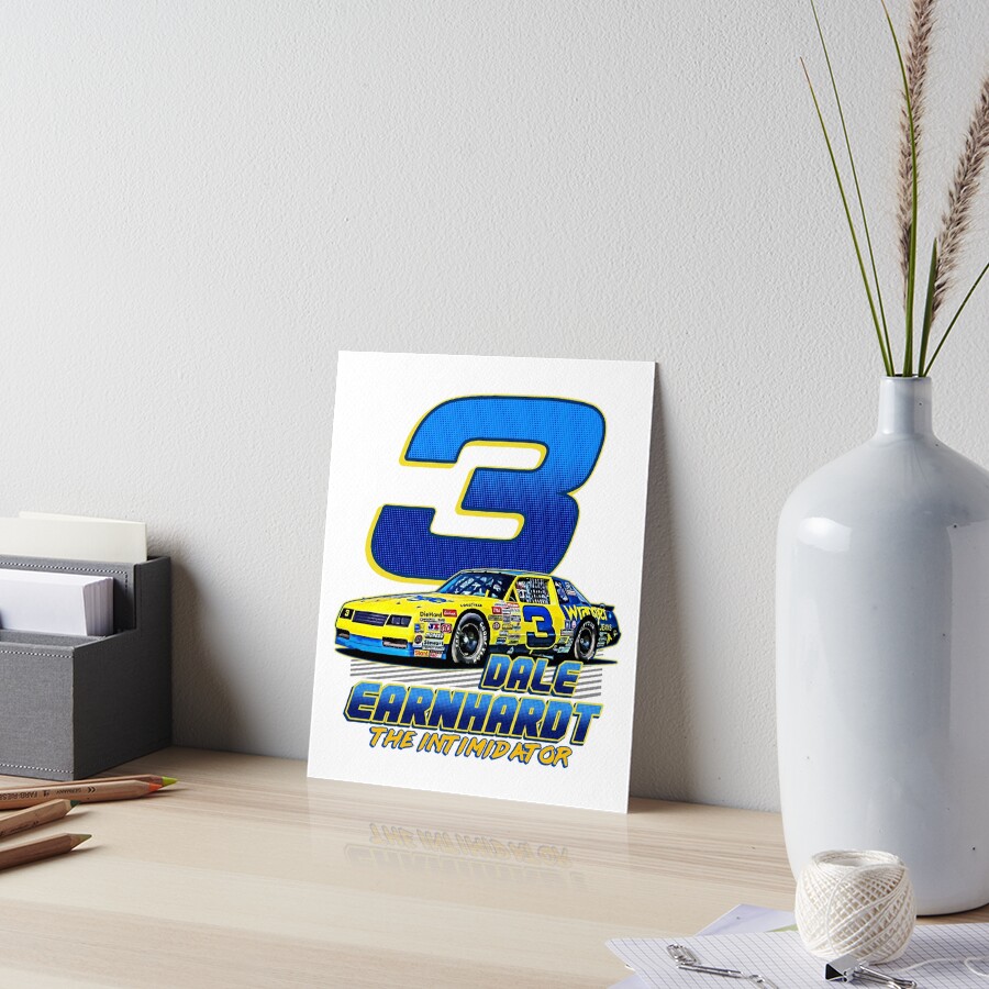 "Dale Earnhardt Nascar Legend number 3 retro style " Art Board Print ...