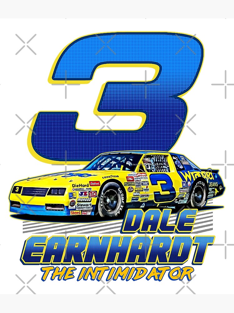 "Dale Earnhardt Nascar Legend number 3 retro style " Poster for Sale by ...