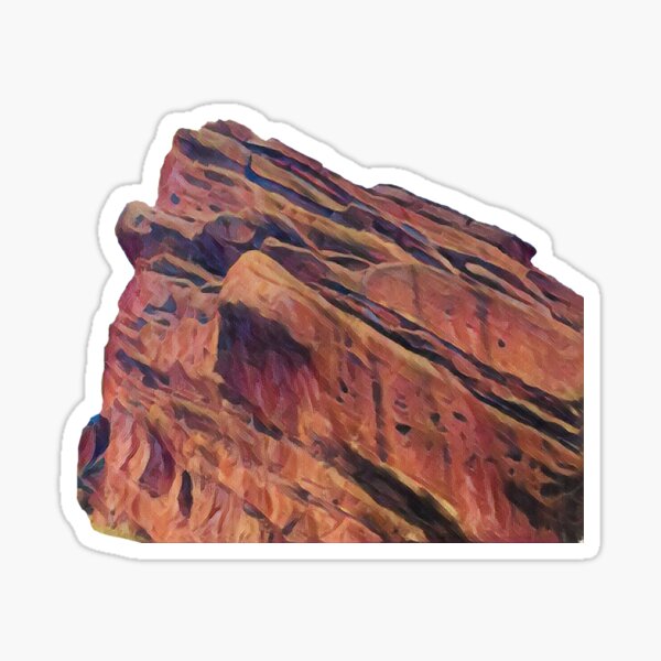 "Red Rocks" Sticker for Sale by Conroy Boyd | Redbubble