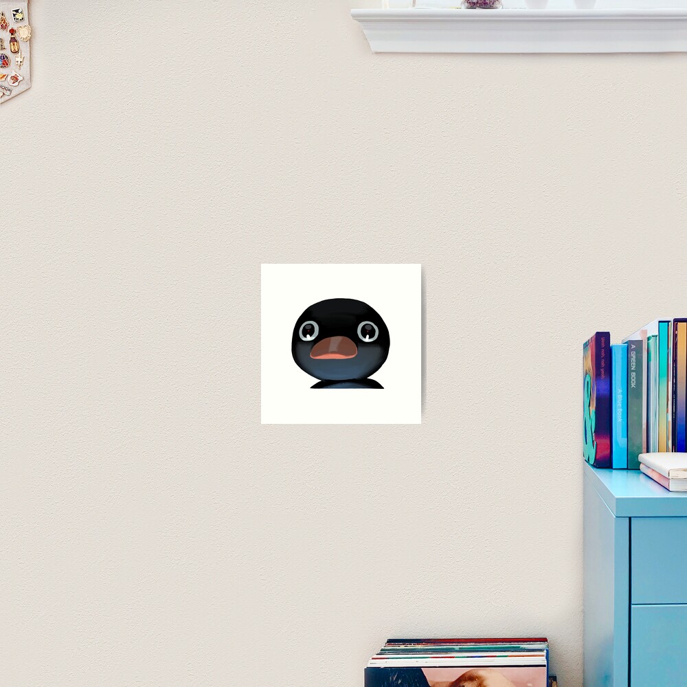 "Terrified Pingu Meme" Art Print for Sale by FilipeFerreira | Redbubble
