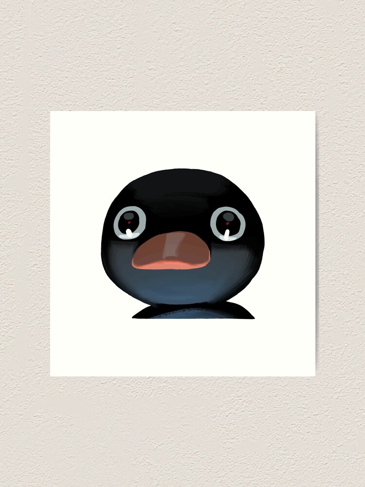 "Terrified Pingu Meme" Art Print for Sale by FilipeFerreira | Redbubble