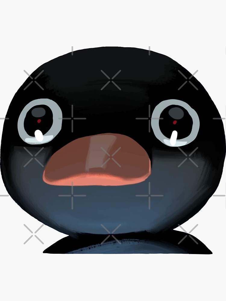 "Terrified Pingu Meme" Sticker for Sale by FilipeFerreira | Redbubble
