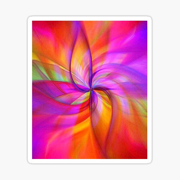 "Wispy colorful art print." Sticker for Sale by SuperStarStore | Redbubble