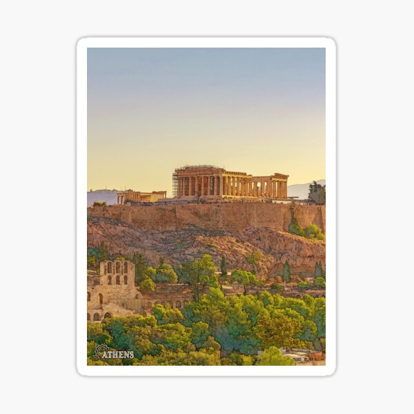 "Athens Greece City" Sticker for Sale by PostersStickers | Redbubble