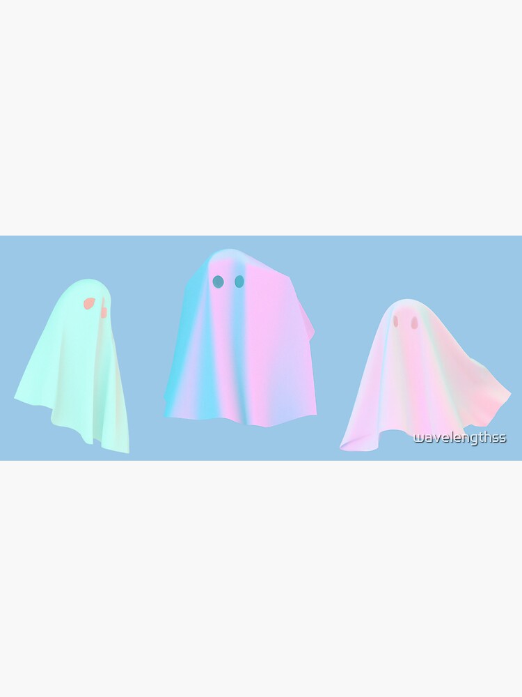 "three ghosts made of sheets, hanging out with each other in the ...