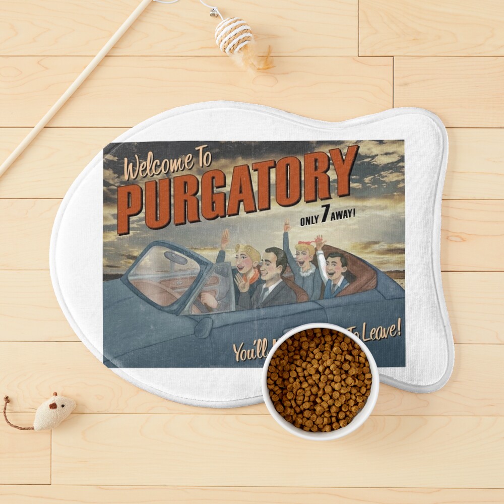 "Welcome to Purgatory" Sticker for Sale by ButterfliesT | Redbubble