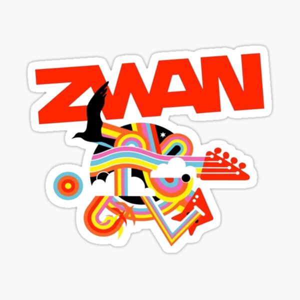 "ZWAN ROCK BAND" Sticker for Sale by saltashdesigns | Redbubble