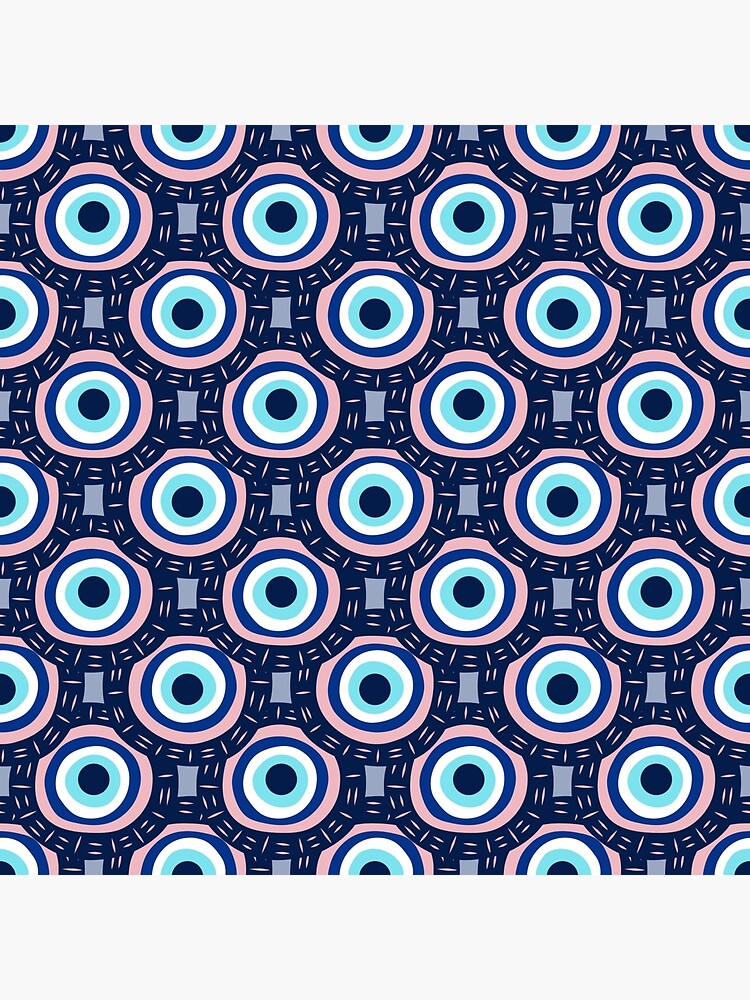 "Mediterranean Greek Blue Evil Eye Protection Pattern - Evil Eye ...