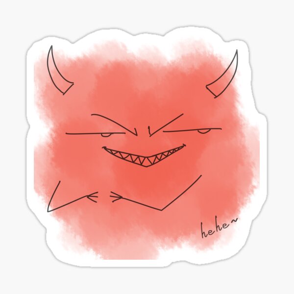 "mischievous" Sticker for Sale by TheSweetPotatoe | Redbubble