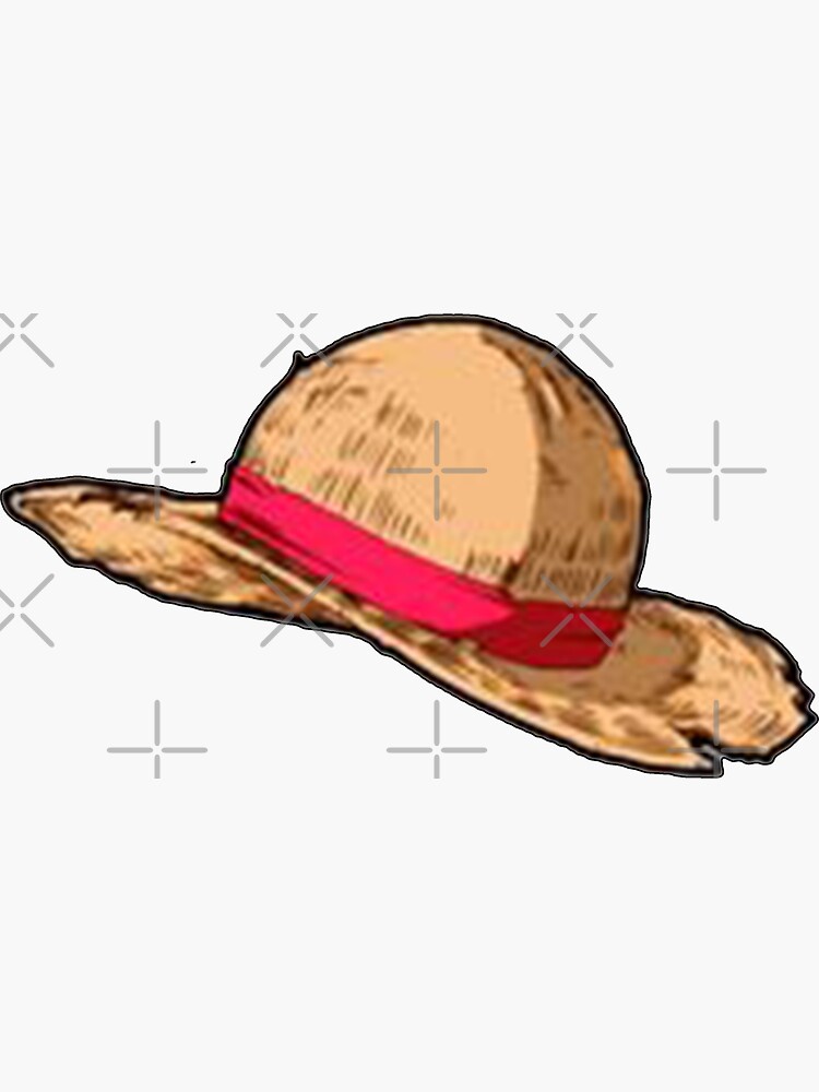 "luffy hat one piece" Sticker for Sale by MoEl-Art | Redbubble