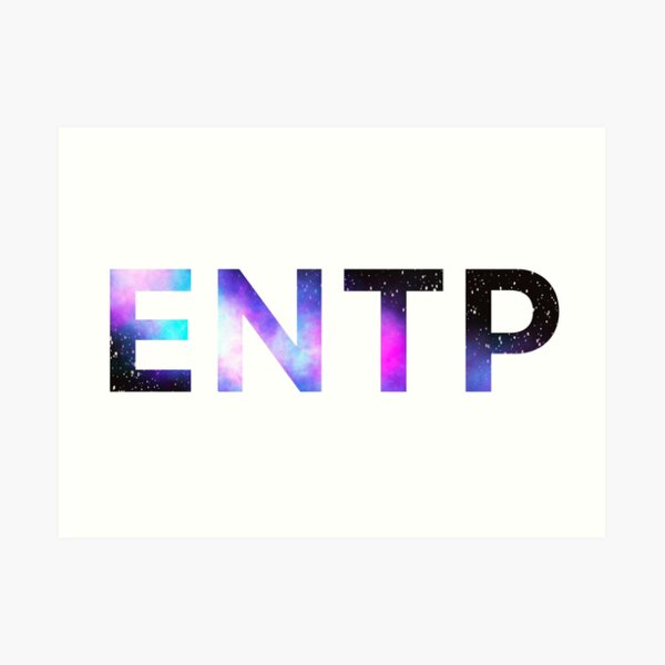 "Myers Briggs ENTP Nebula/space inspired font" Art Print for Sale by ...