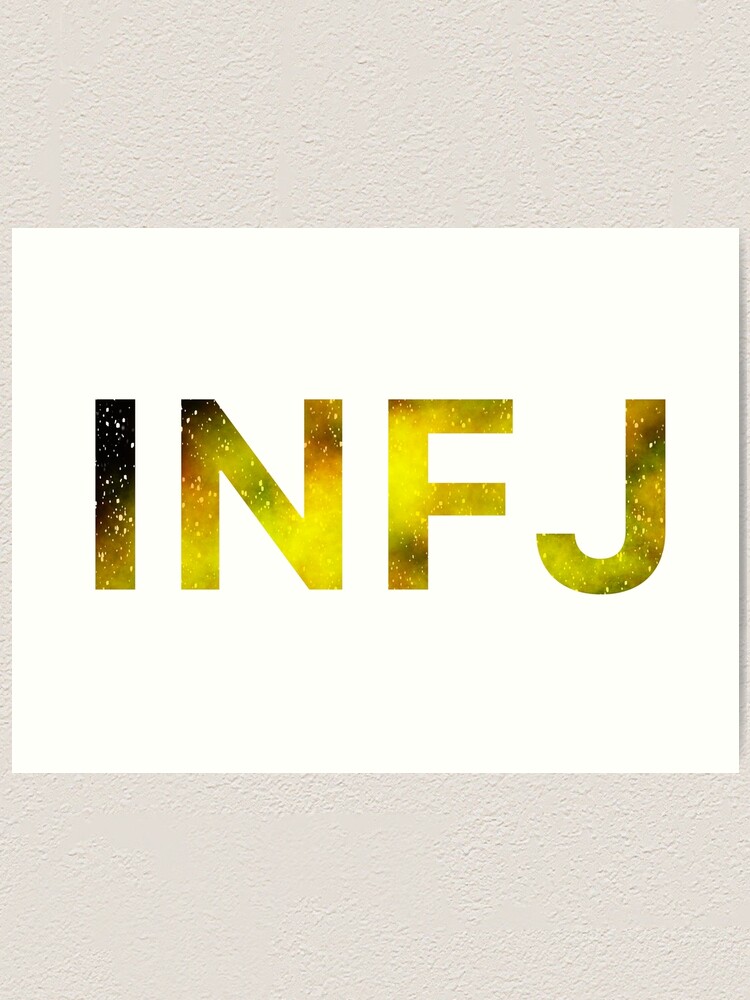 "Myers Briggs INFJ space/nebula inspired font" Art Print for Sale by ...