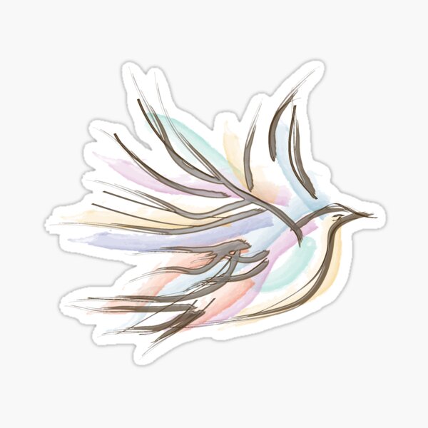 "Colorful Dove" Sticker by graphicsofmcf | Redbubble