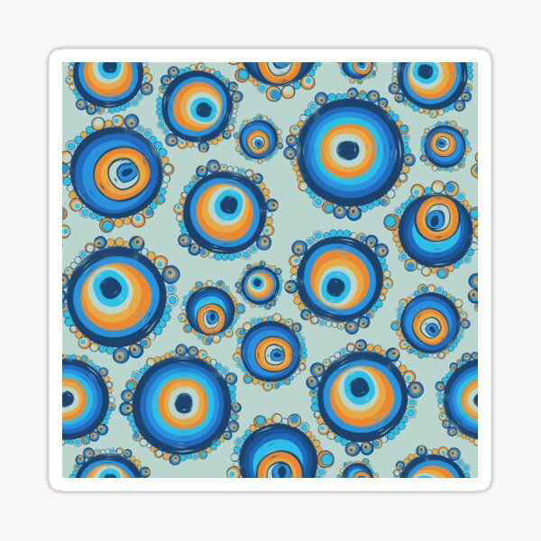 "Mediterranean Greek Blue Evil Eye Protection Pattern - Evil Eye ...