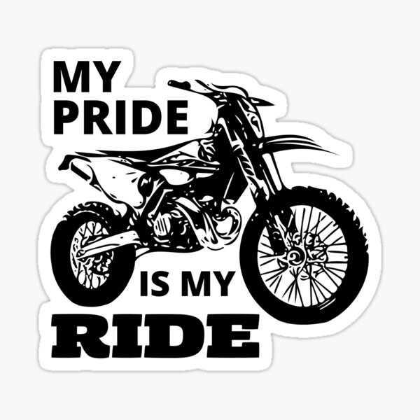 "My pride is my ride Enduro Adventure Motocross Bike Vintage Off Road ...