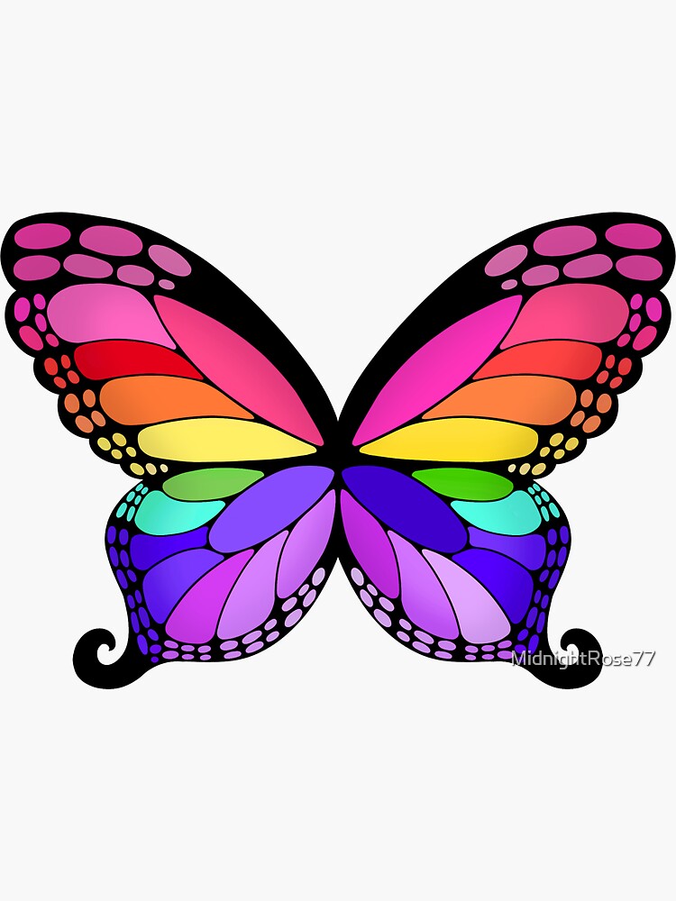 "Butterfly Wings Pride Flag" Sticker for Sale by MidnightRose77 | Redbubble