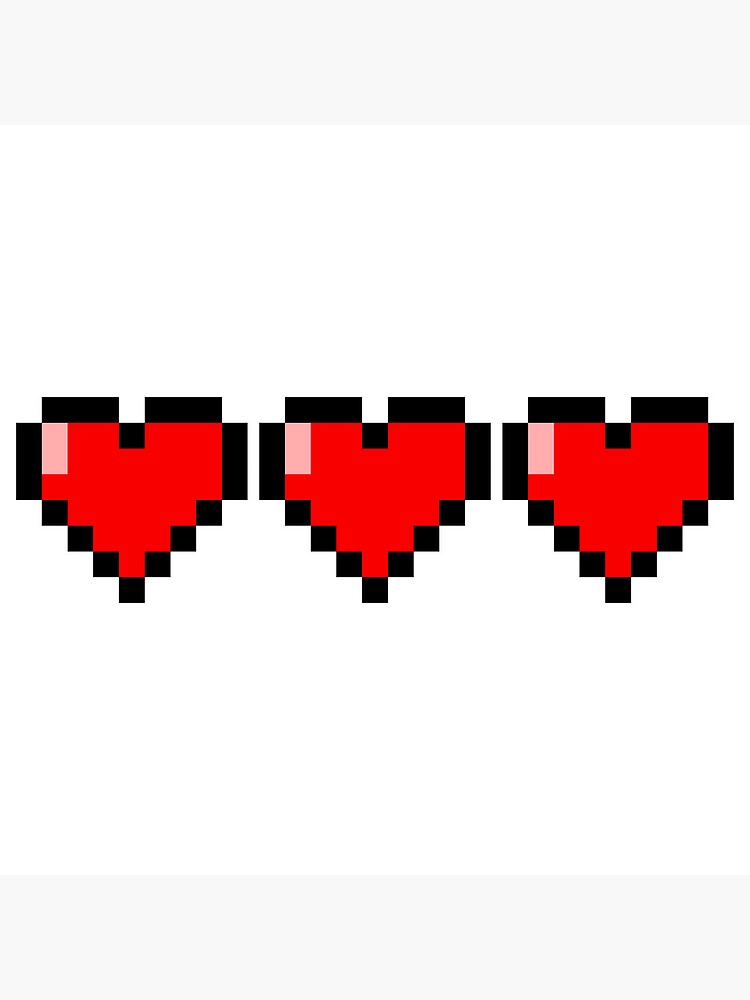 "Minecraft health hearts pixel art" Art Print for Sale by zarifiqbal ...
