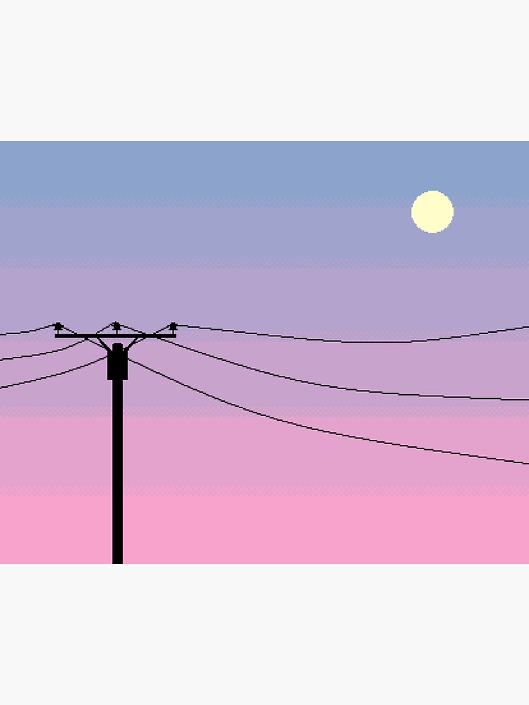 "Pink Sunset" Sticker by leafsea | Redbubble