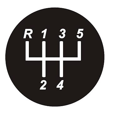 "5 Speed Manual Transmission Shift Pattern Sticker" Sticker for Sale by ...