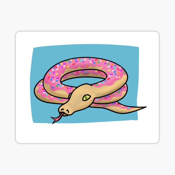 "donut snake" Sticker for Sale by brainless-FARTS | Redbubble