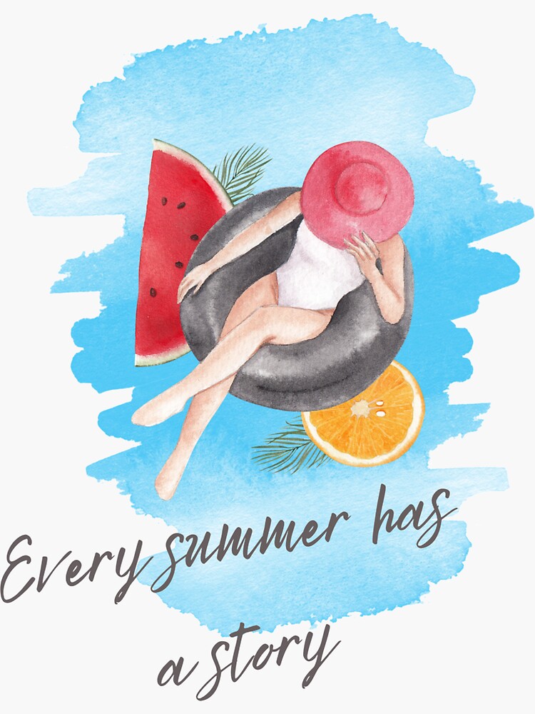 "Every summer has a story, summer" Sticker for Sale by ROBOUE | Redbubble