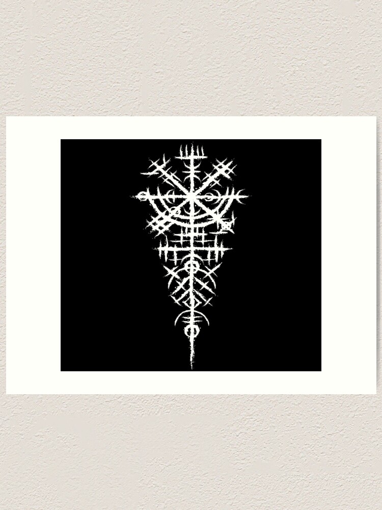 "Runes - Viking Compass - Vegvisir Runes Navigator Vikings" Art Print ...