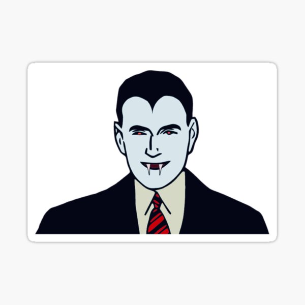 "Vampire CEO" Sticker for Sale by MonsterDezigns | Redbubble