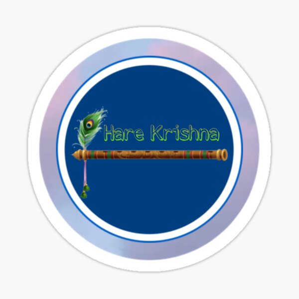 "Hare Krishna logo Vrindavan " Sticker for Sale by Krishnavi | Redbubble