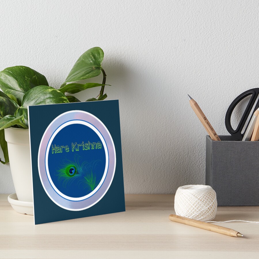 "Hare Krishna logo Vrindavan " Art Board Print for Sale by Krishnavi ...