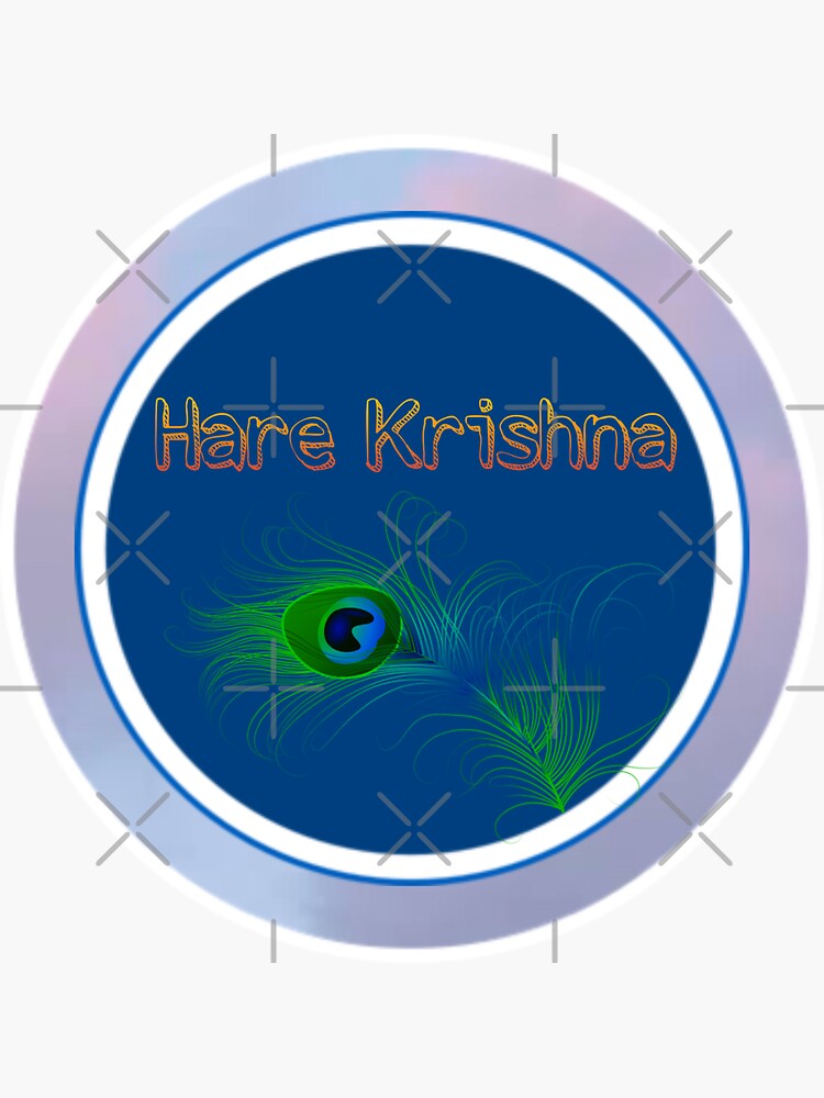 "Hare Krishna logo Vrindavan " Sticker for Sale by Krishnavi | Redbubble