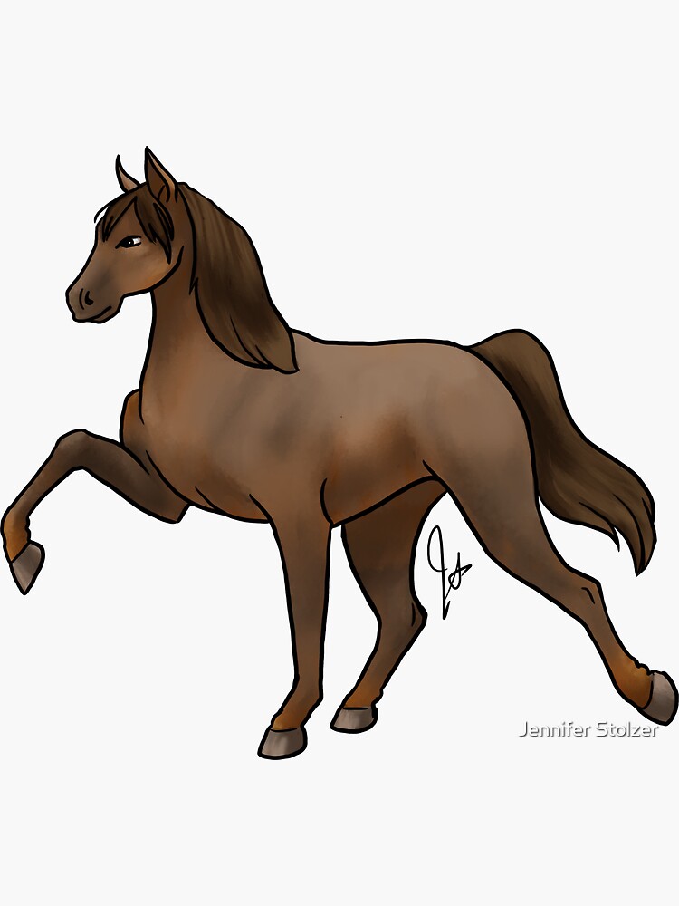 "Tennessee Walking Horse Dark Chestnut" Sticker for Sale by ...