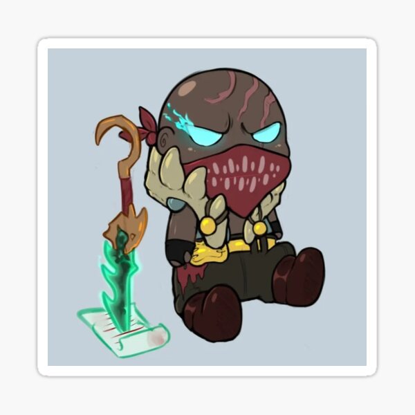 "Pyke chibi" Sticker for Sale by Nugettos | Redbubble