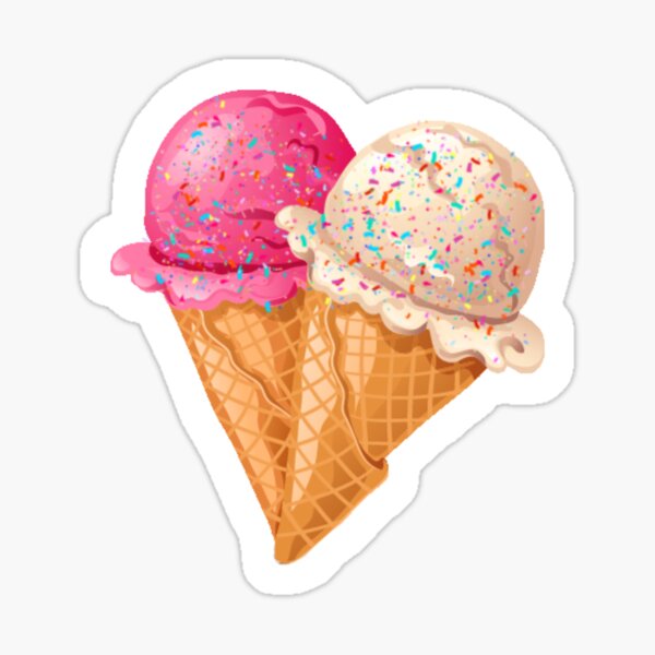 "Colorful Ice Cream Cones" Sticker for Sale by JamiaMarshay | Redbubble