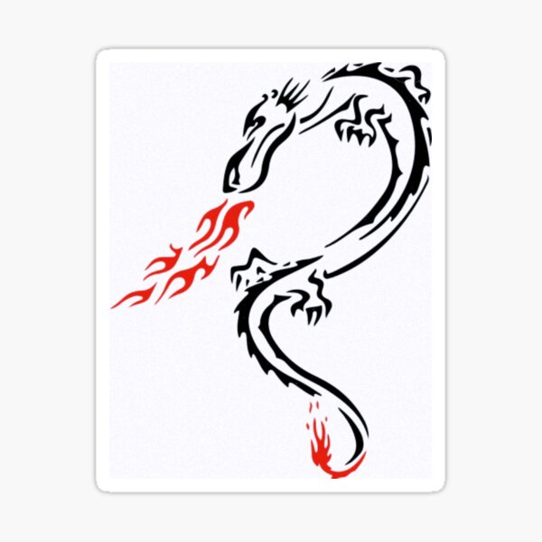 "Dragon Logo" Sticker for Sale by MonsterDezigns | Redbubble