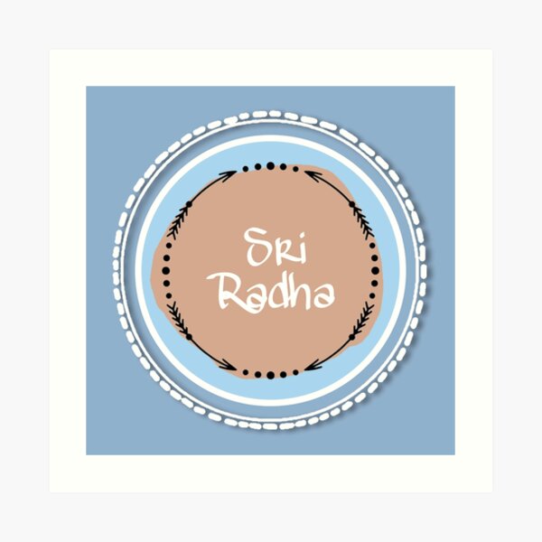 "Sri Radha Vrindavan logo, sri radhe " Art Print for Sale by Krishnavi ...