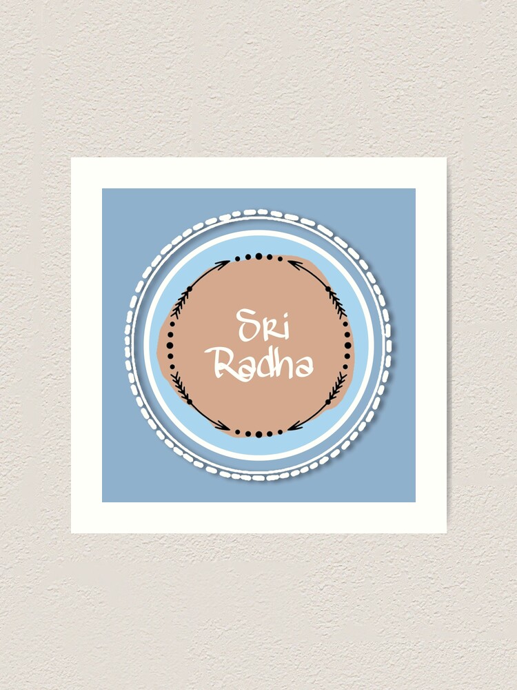"Sri Radha Vrindavan logo, sri radhe " Art Print for Sale by Krishnavi ...